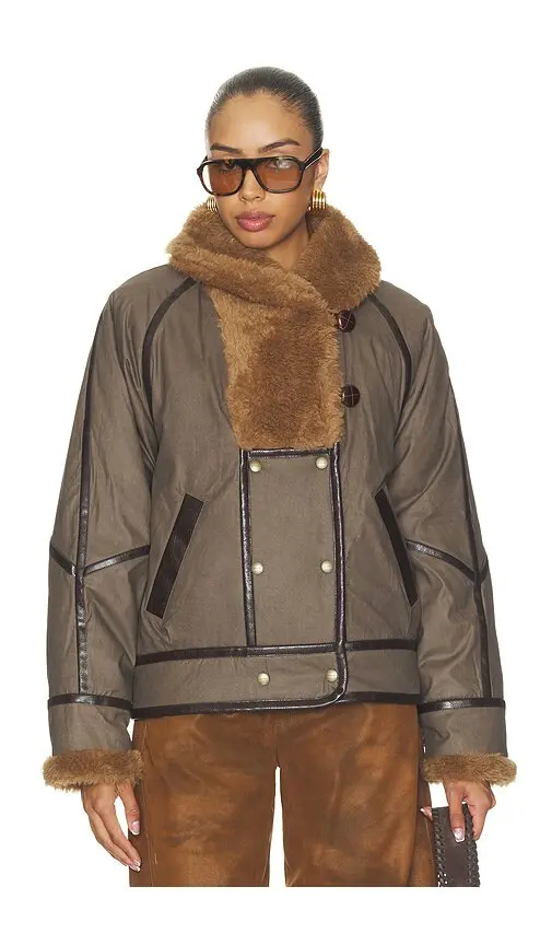 Isabel Marant Étoile Olinka Parka Coat In Brown